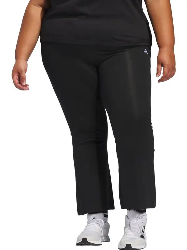 Adidas Essentials Small Logo Flared Leggings - Black