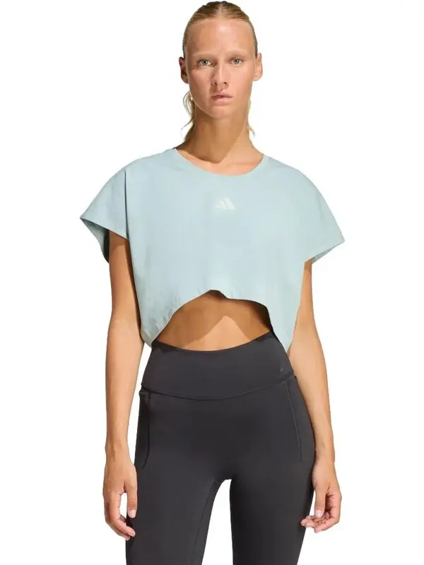 Adidas 3-stripes Cropped Boxy Tank - Wonder Sage
