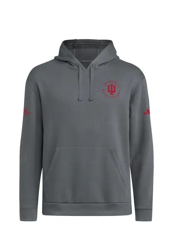 Adidas Indianapolis Motor Speedway X Indiana Hoosiers Fleece Hooded Sweat - Team Grey Four / Ncaa-ind-7in