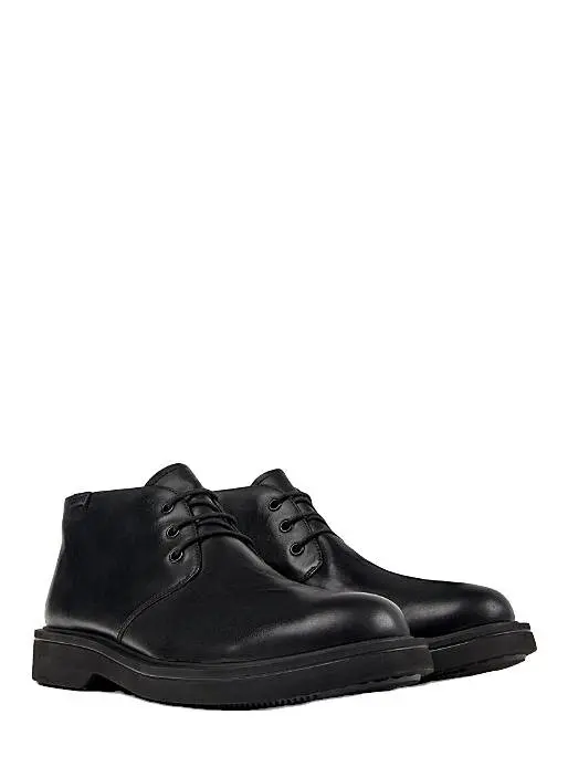 Camper Norman Leather Lace-up Ankle Boots - Black