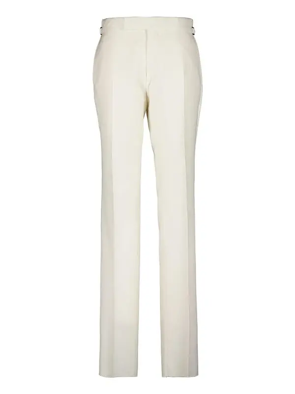 TOM FORD Mulberry Silk Tailored Pants - Cream