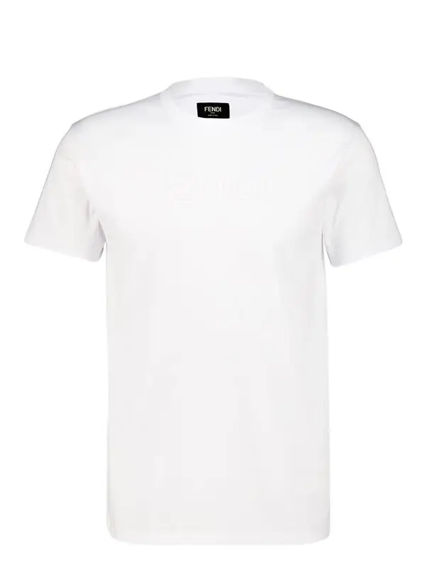 Fendi Cotton Ff Selleria Logo T-shirt - White