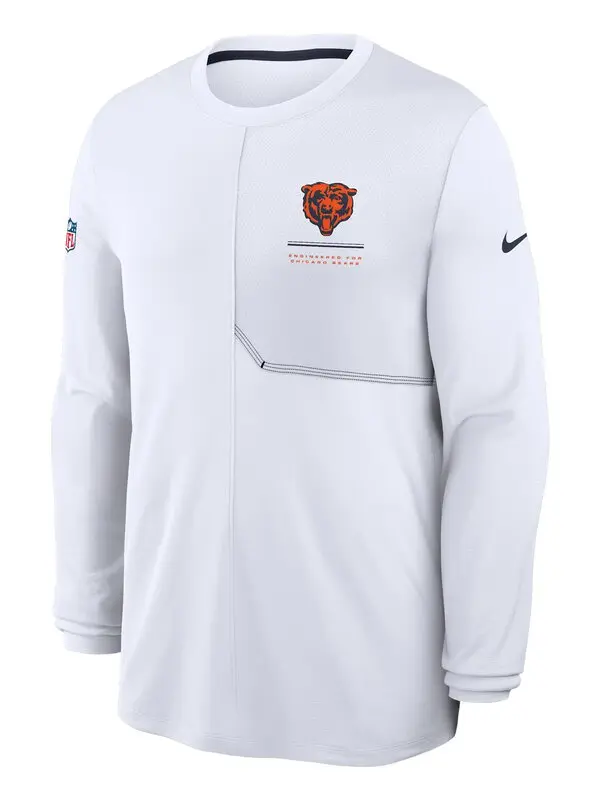 Nike Chicago Bears Dri-fit Long-sleeve Top - White