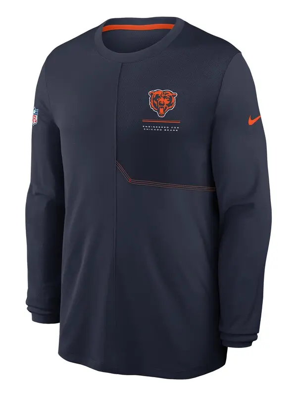 Nike Chicago Bears Dri-fit Long-sleeve Top - Blue