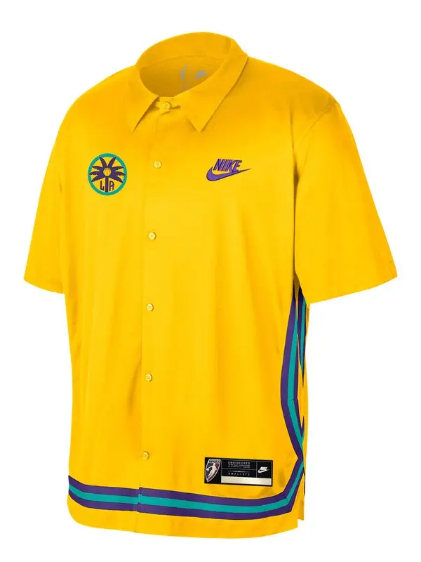 Nike Los Angeles Sparks Court Origins Dri-fit Wnba T-shirt - Yellow