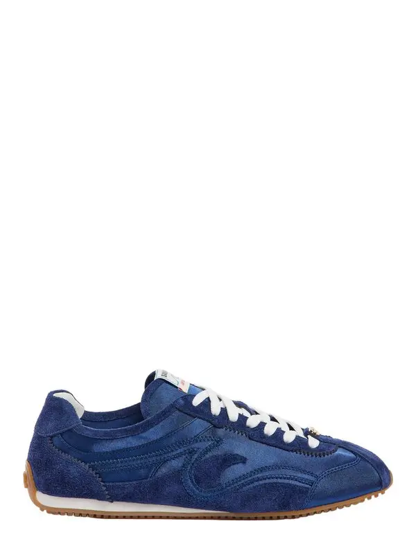 Sandro Mixed-material Light Wave Sneakers - Blue