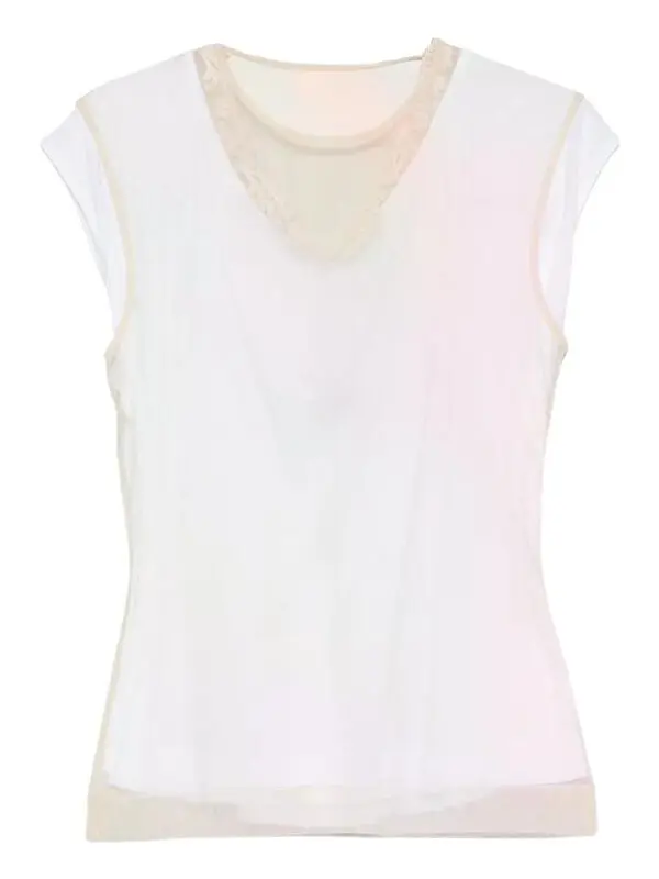 Simone Rocha Lace Trim T-shirt - White