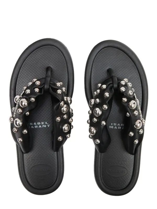 Isabel Marant Étoile X Havaianas Embellished Flip-flops - Black