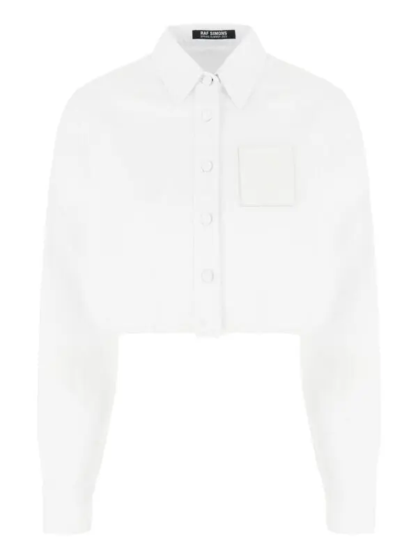 Raf Simons Cropped Shirt With Patch Detail - Multicolor