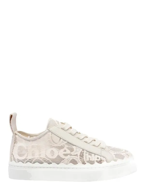 Chloé Lauren Lace Sneakers - Cream