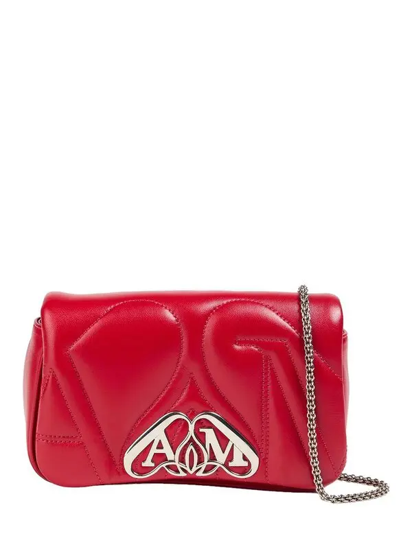 Alexander McQueen Quilted Leather Crossbody Bag - Red