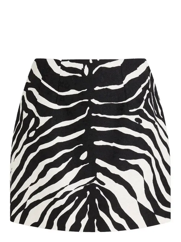Dolce & Gabbana Zebra-print Jacquard Mini Skirt - Animal Print
