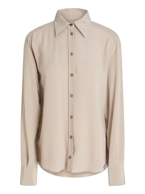 Dolce & Gabbana Silk Crepe Shirt - Mushroom
