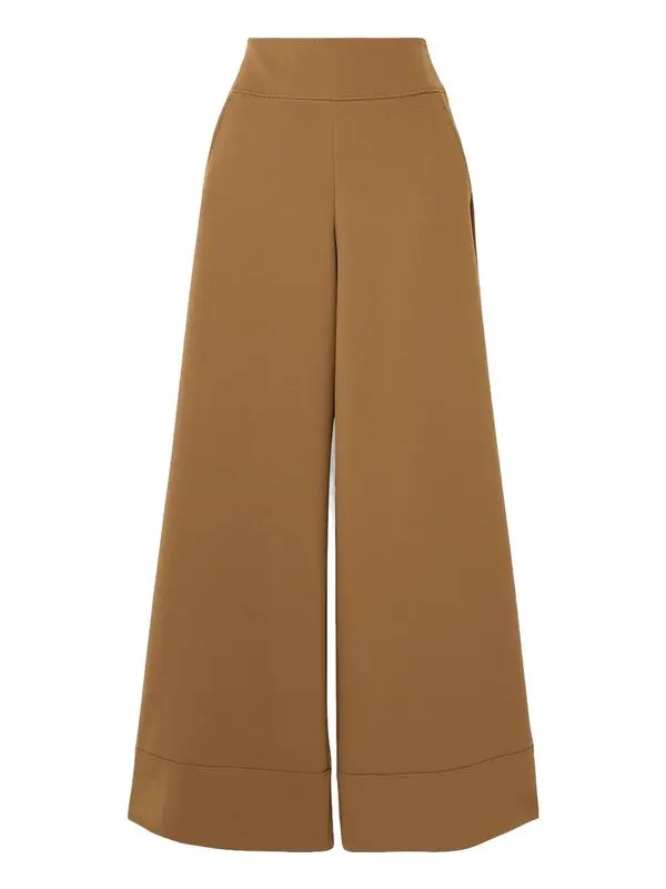 Max Mara Fagiani Stretch-twill Wide-leg Pants - Brown