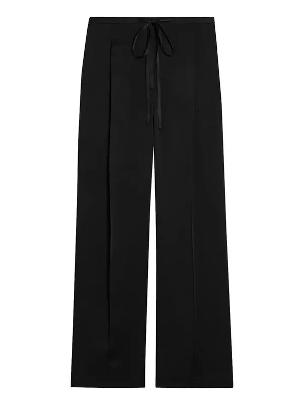 RÓHE Satin-crepe Wide-leg Pants - Black
