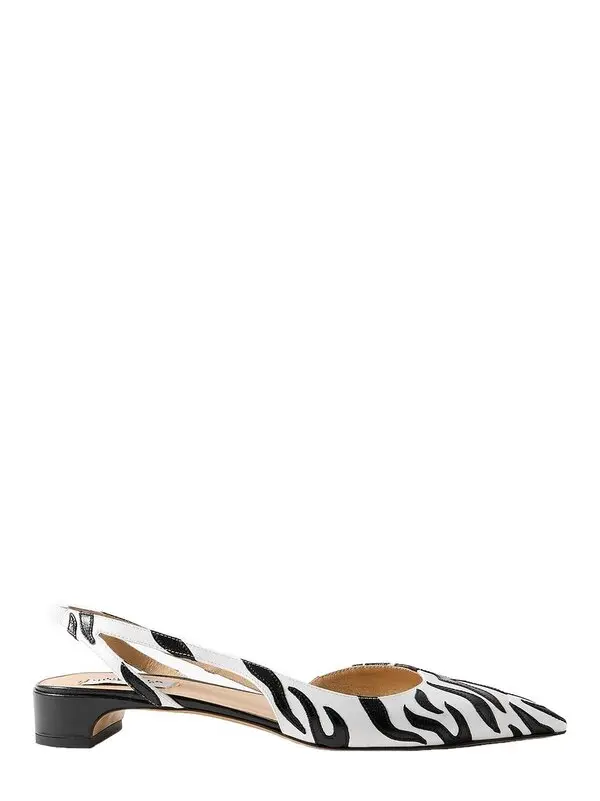 Gabriela Hearst Delia Appliquéd Leather Slingback Pumps - Animal Print