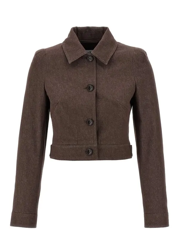 Max Mara Carpa Denim Effect Blazer - Brown