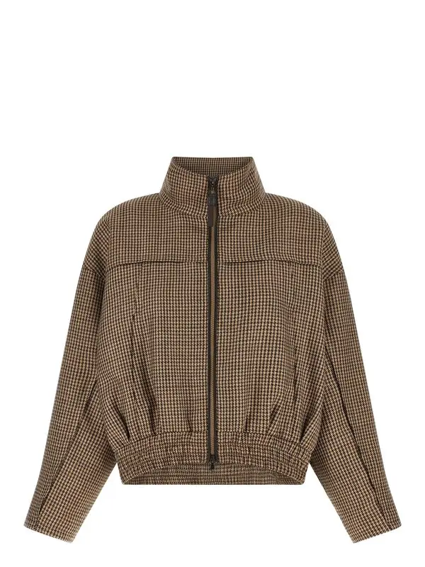 Brunello Cucinelli Prince Of Wales Virgin Wool Jacket - Brown