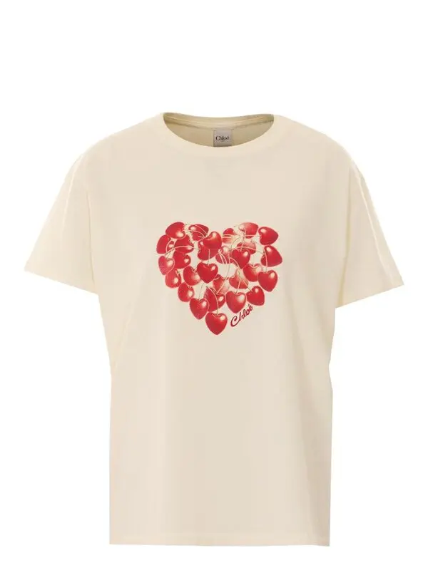 Chloé Mélange Jersey T-shirt - White