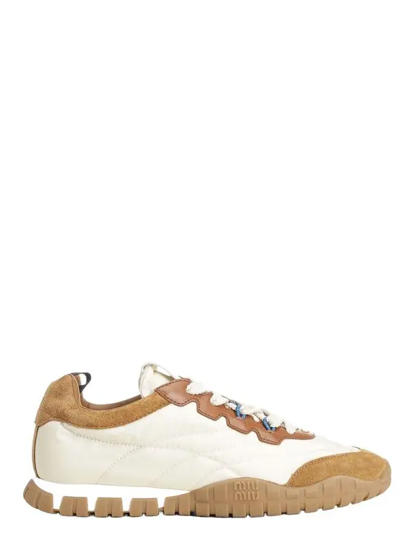 Miu Miu Tyre" Technical Fabric And Suede Sneakers - Multicolor