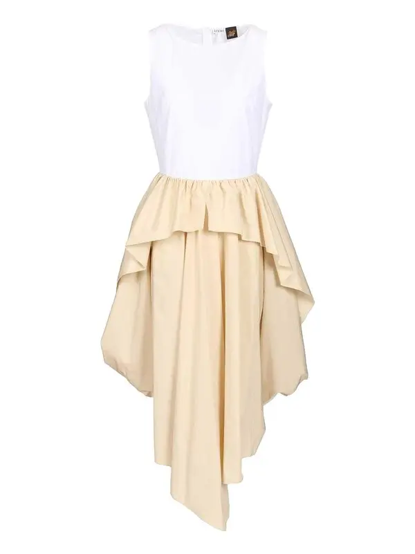 Loewe Asymmetrical Draped Cotton Dress - White