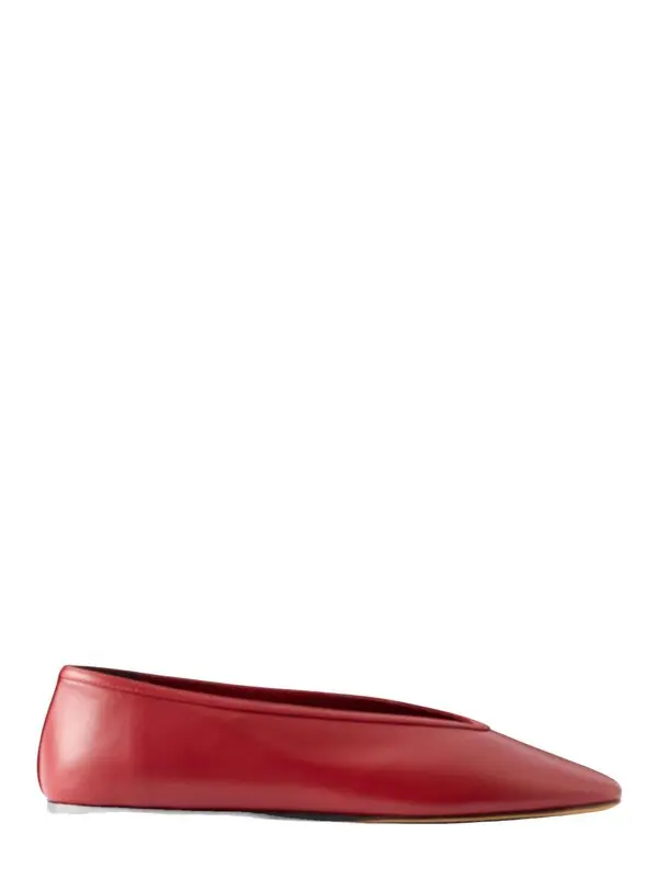 Le Monde Beryl Luna Leather Ballet Flats - Red