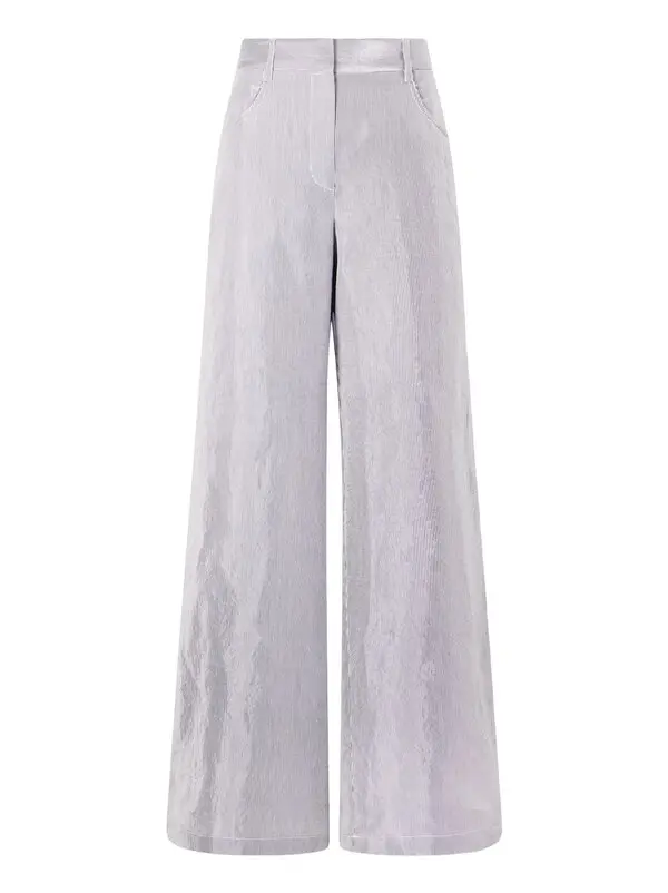 TWP Dylan Striped Cotton-blend Gabardine Wide-leg Pants - Multi