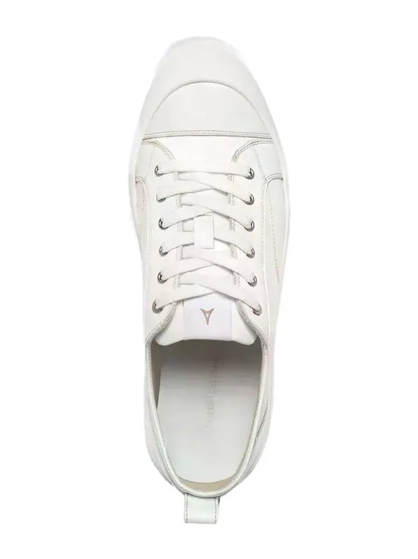 Manière De Voir Vienna Contrast-stitch Leather Sneakers - White