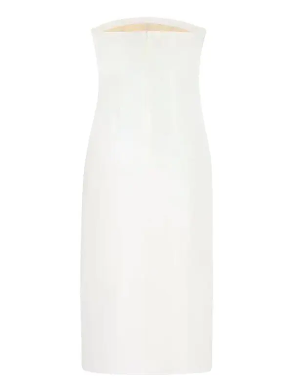 Adam Lippes Carina Strapless Tunic - Neutrals
