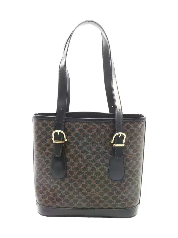 Celine Macadam Buckle Shoulder Bag - Black