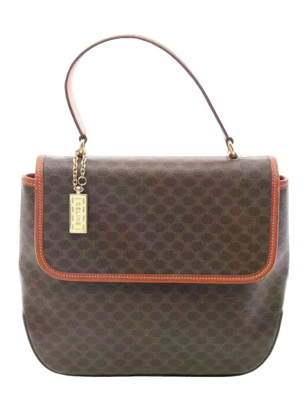 Celine Macadam Charm Detail Handbag - Brown