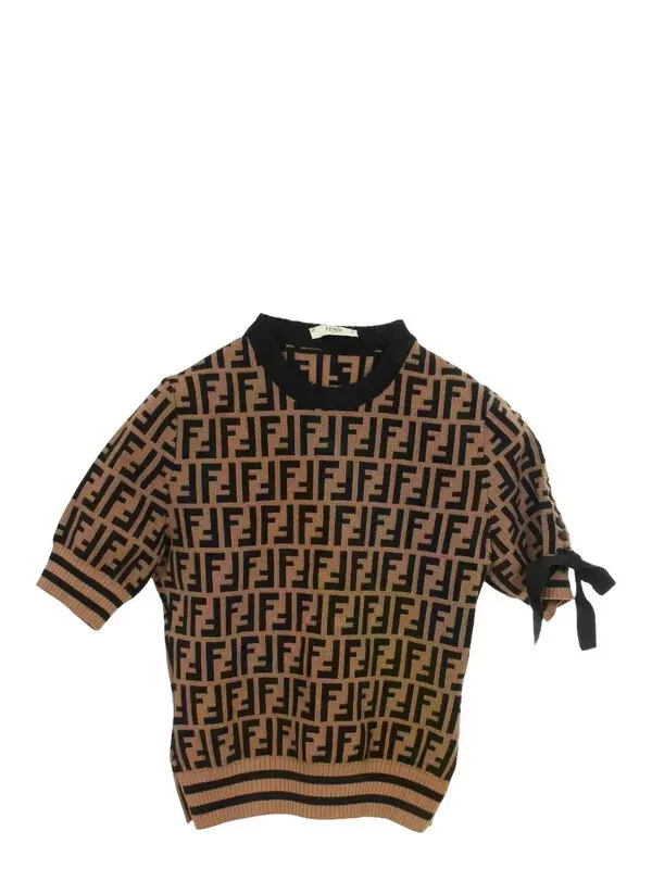 Fendi Zucca Monogram Knit Sweater - Neutrals
