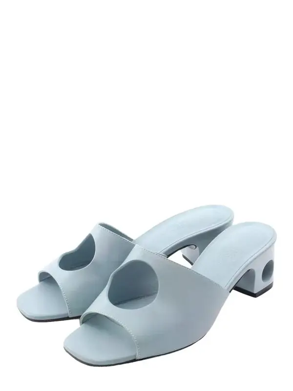Hermès Elia Cut-out Mule Sandals - Blue