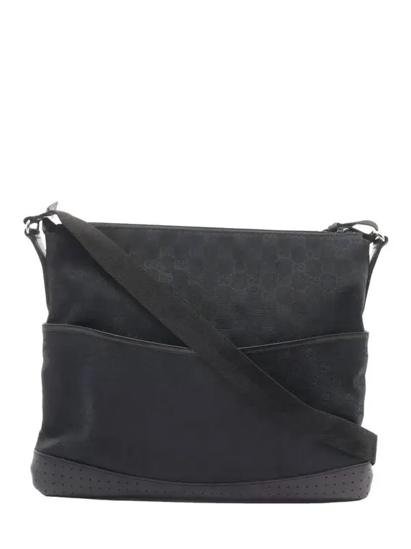 Gucci Gg Canvas Shoulder Bag - Black