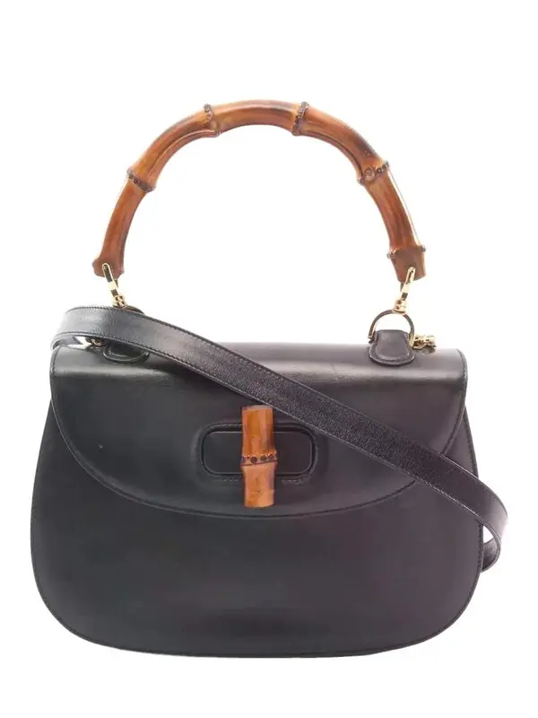 Gucci Bamboo Two-way Handbag - Black