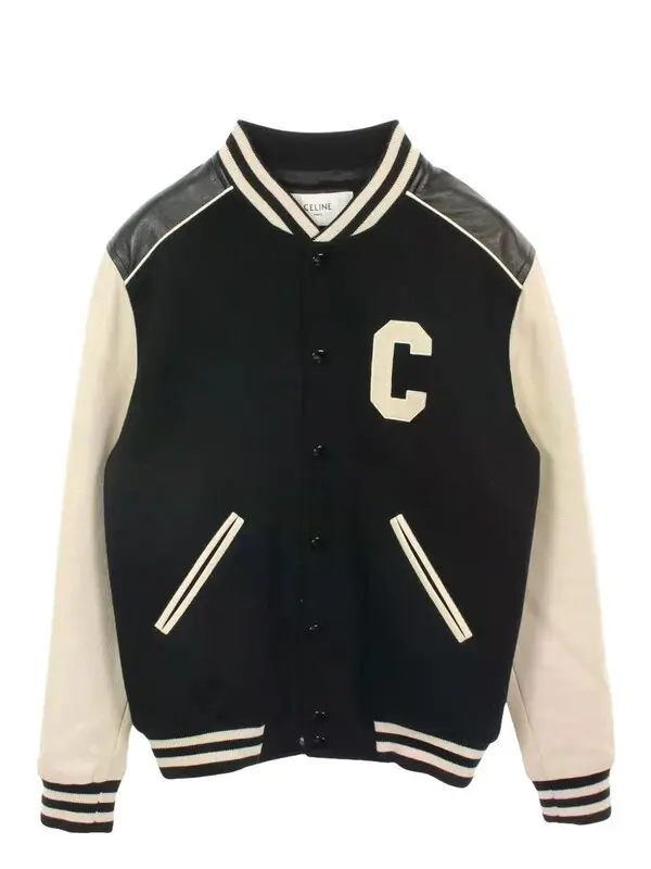 Celine Color-block Stadium Jacket - Black