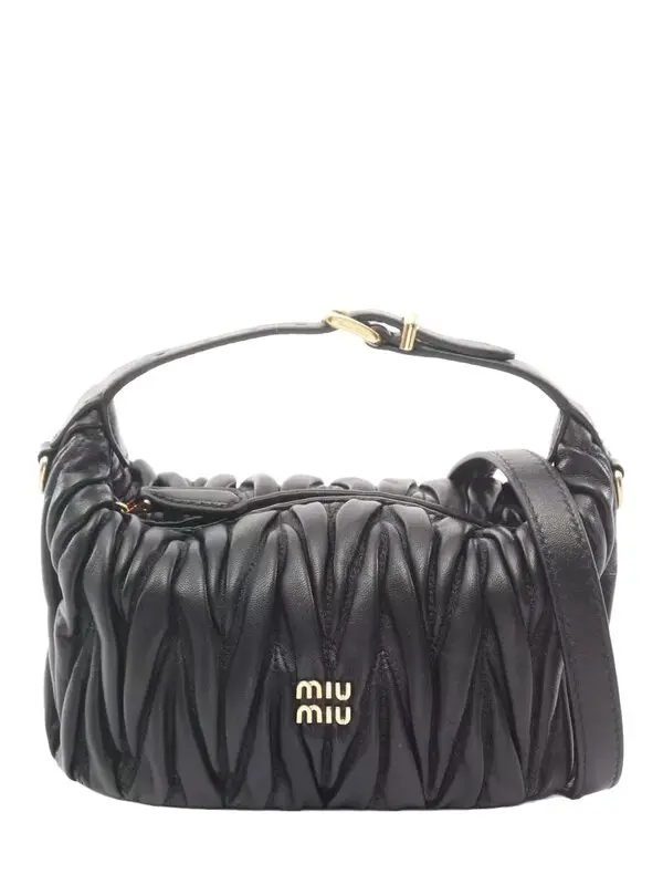 Miu Miu Matelassé Shoulder Bag - Black