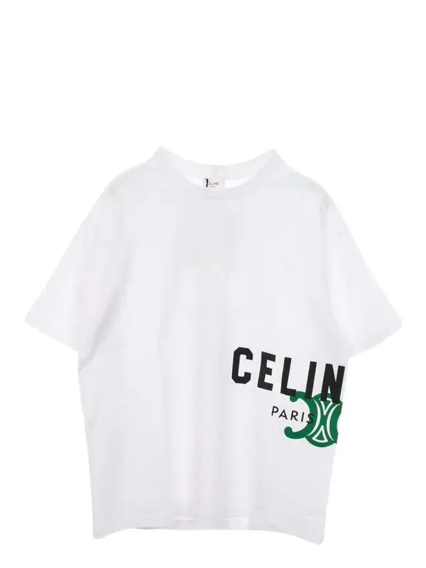 Celine 2020s Triomphe Logo-print T-shirt - White