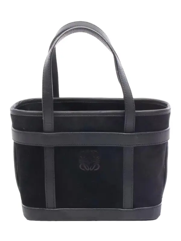 Loewe Anagram Suede Tote Bag - Black