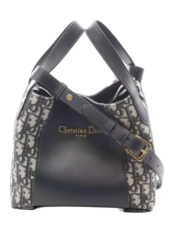 Dior Oblique Jacquard Bucket Bag - Blue