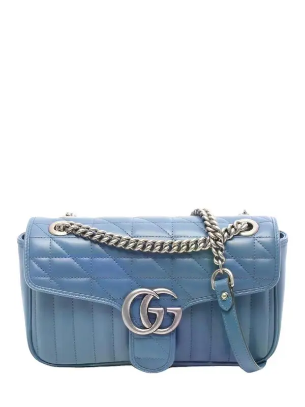 Gucci Gg Marmont Quilted Shoulder Bag - Blue
