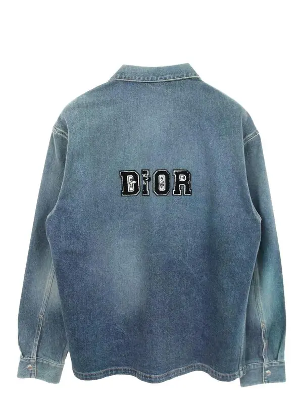 Dior X Kenny Scharf Denim Jacket With Logo Patch - Blue