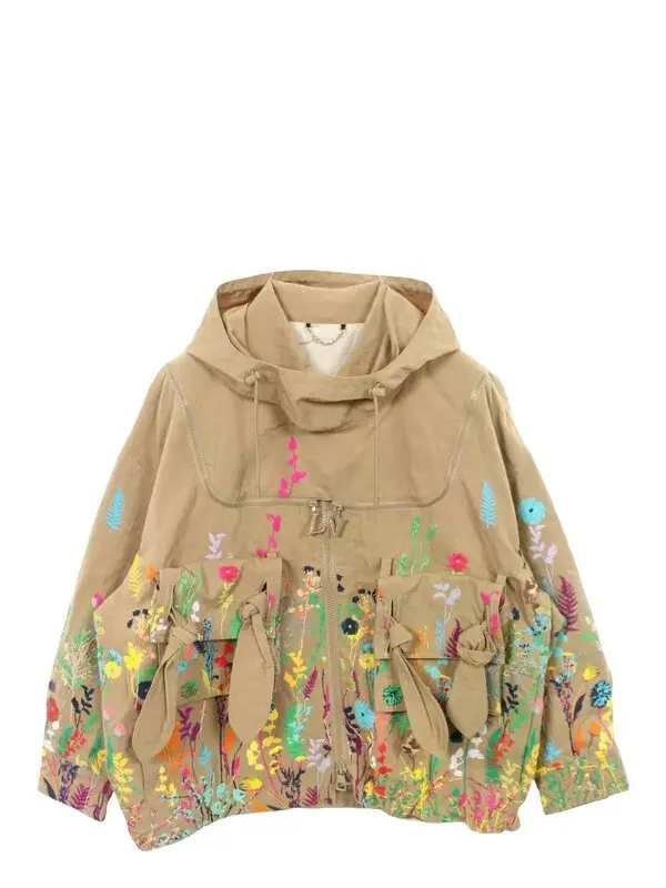 LOUIS VUITTON 2010s Runway Embroidered Floral Jacket - Neutrals