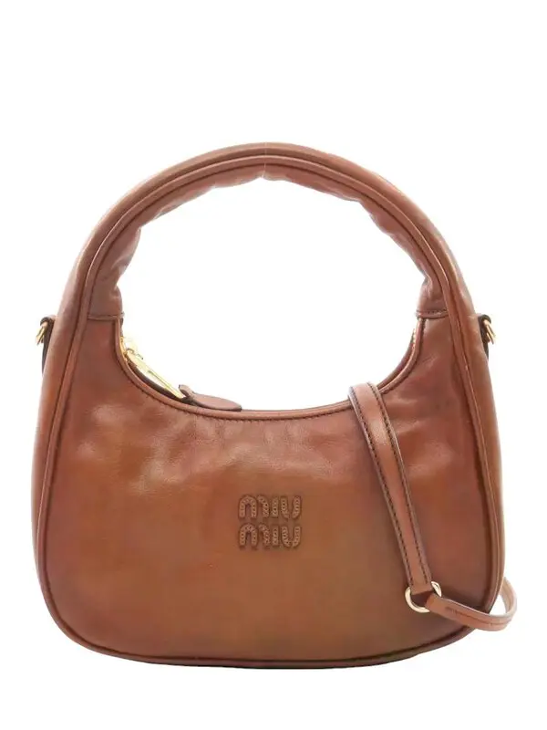 Miu Miu Vitello Antic Handbag - Brown