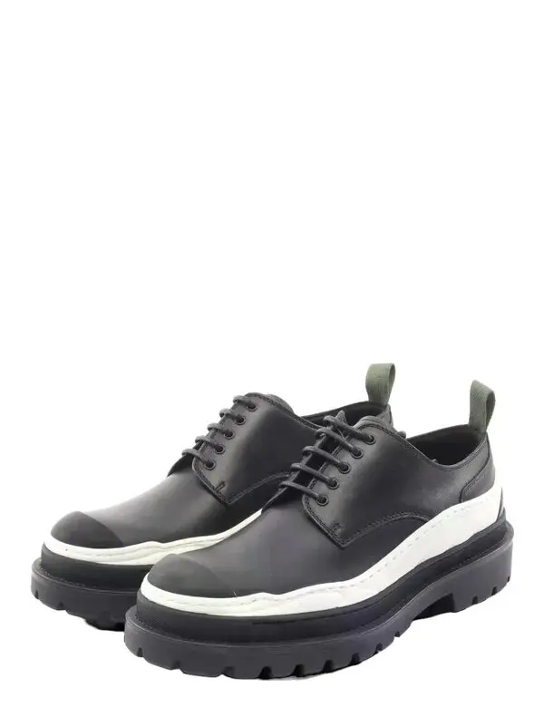 Dior X Sacai Explorer Derby Leather Sneakers - Black