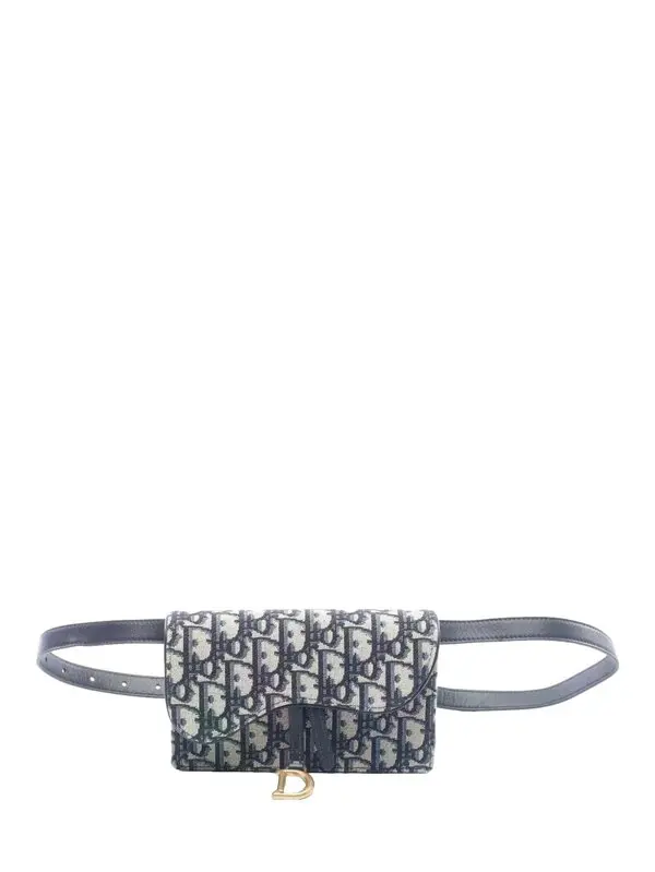 Dior Saddle Oblique Belt Bag - Blue