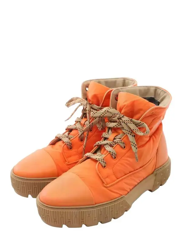 Hermès 2010s Lace-up Combat Boots - Orange