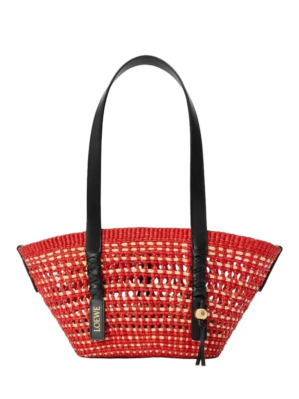 Loewe Small Braid Basket Bag - Red
