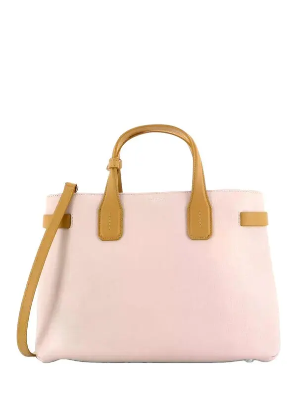 Burberry Banner Leather Medium Tote Bag - Neutrals