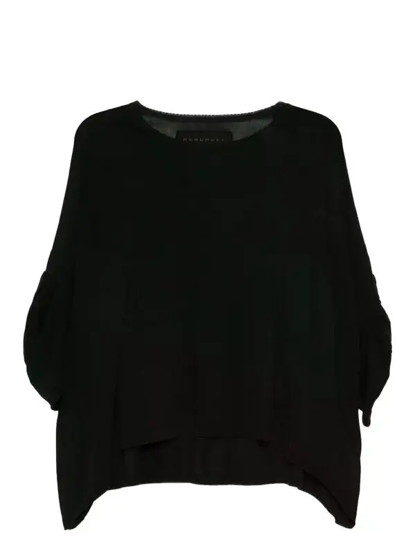 RUNDHOLZ Puff Sleeve T-shirt - Black